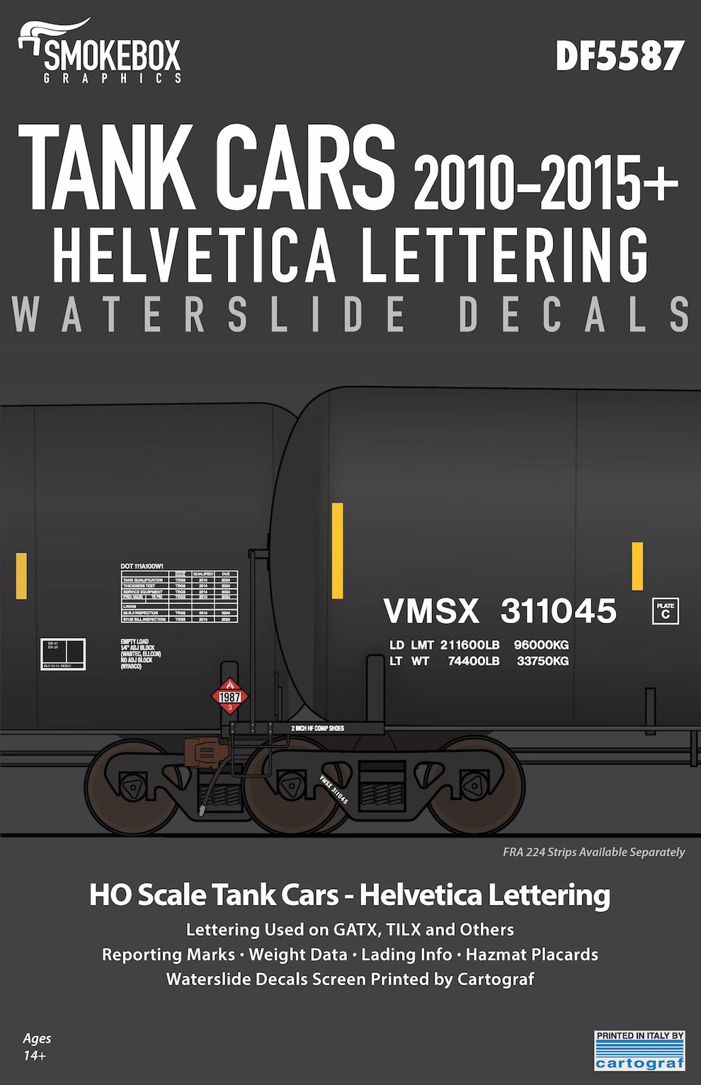 DF5587 Tank Cars - Helvetica Lettering - 2010-2015+ – Smokebox Graphics